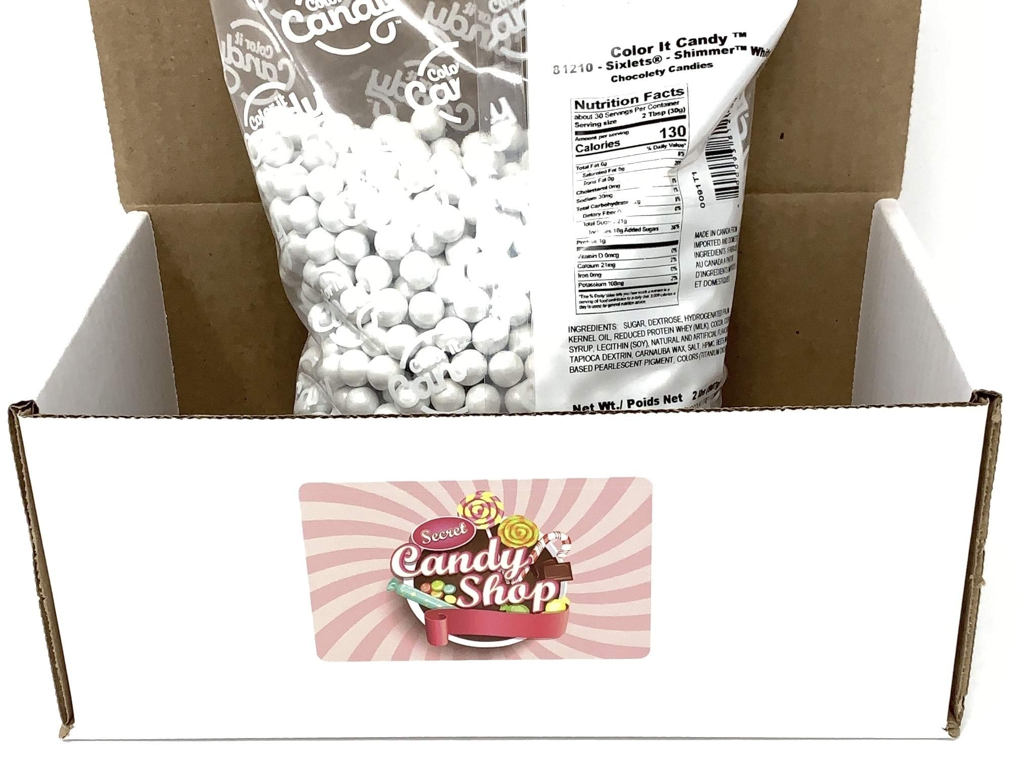 Color It Candy Sixlets Bulk 2lb (Shimmer White) - Walmart.com