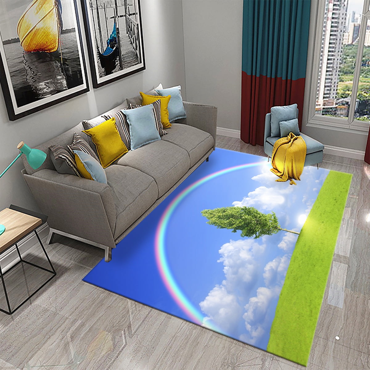 Color Landscape Carpet for Bathroom Living Room Bedroom Kitchen ...