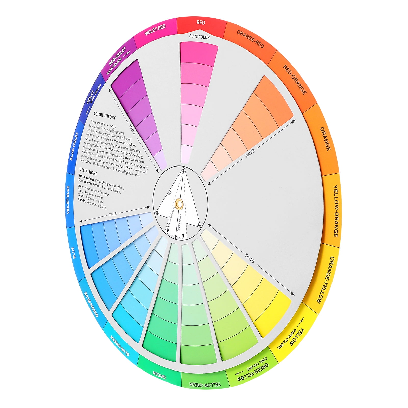 Color Learning Card,HEALIFTY Color Wheel Small Color Mixing Guide ...