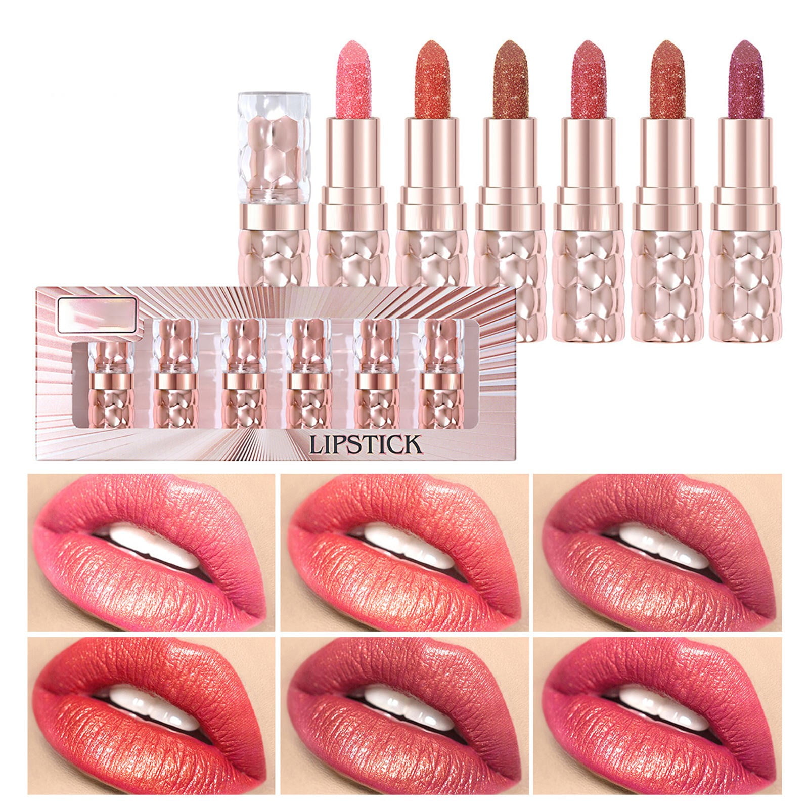 Color Lipstick - Pearlescent Lipstick Set Non Stick Cup Long Lasting ...