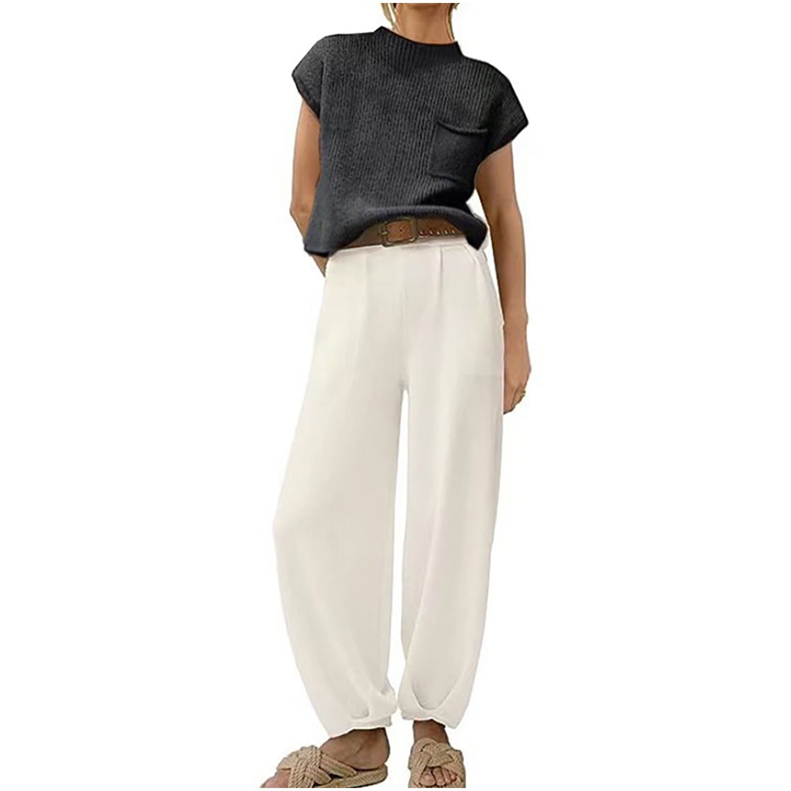 Color Matching Set for Women Two Piece Dressy Outfits Loose Fit Trendy ...