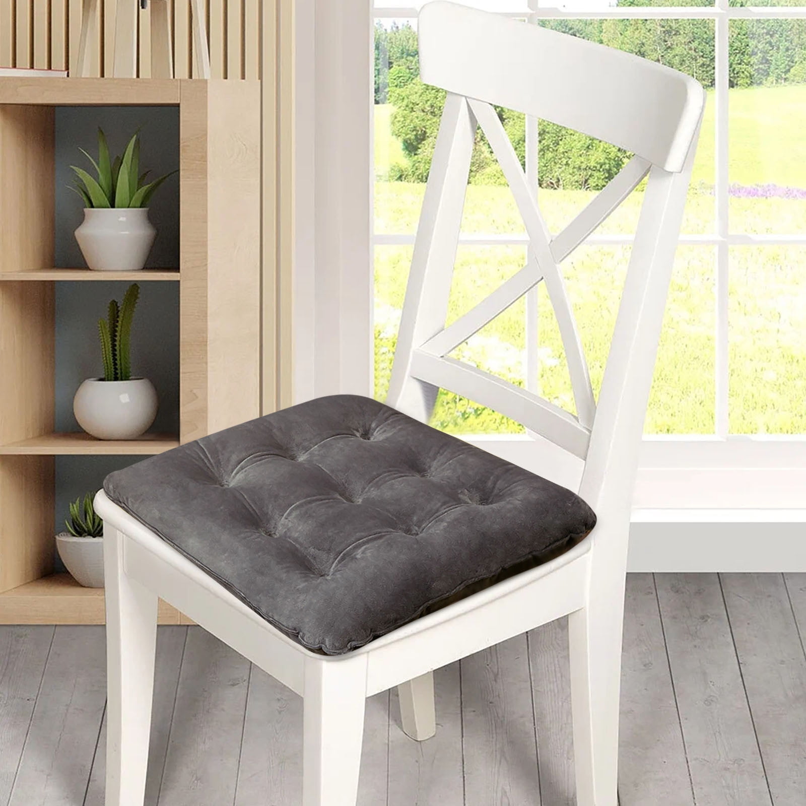 Color Matching Velvet Cushion Chair Student Stool Chair Car Cushion for ...