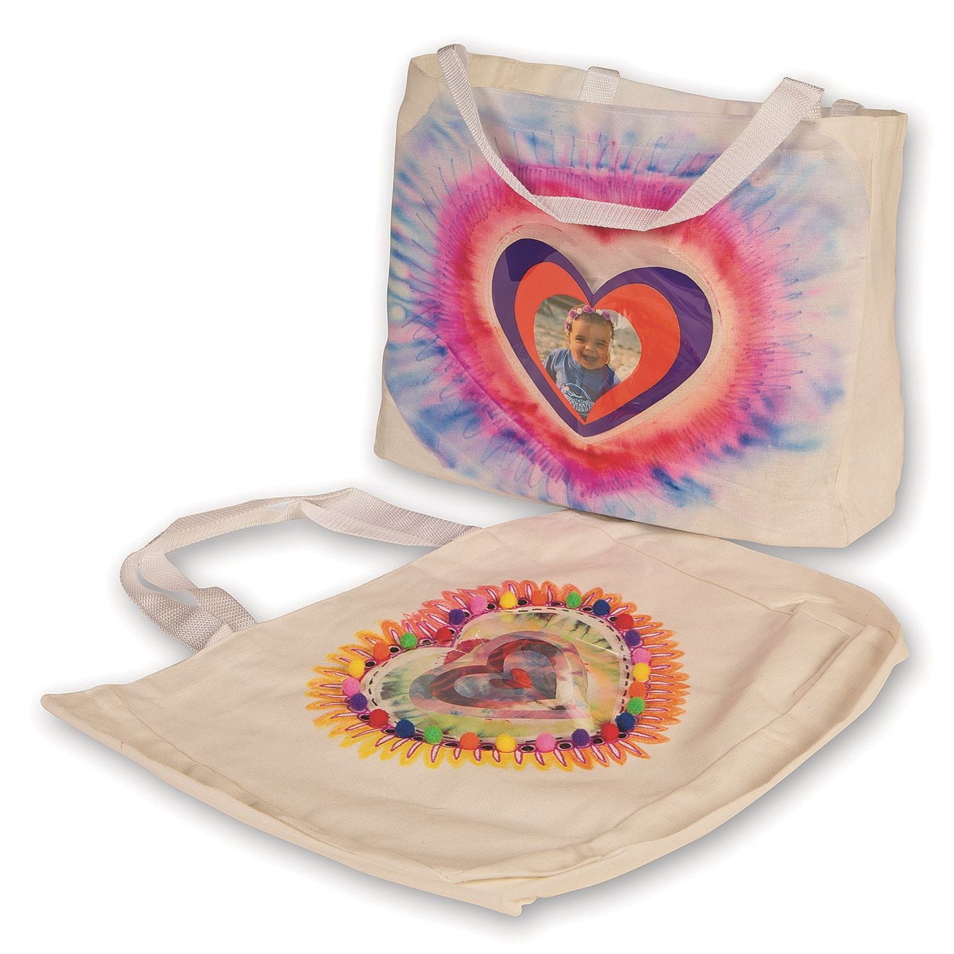 Color-Me™ Bags with Heart Photo Pocket (Pack of 12) - Walmart.com