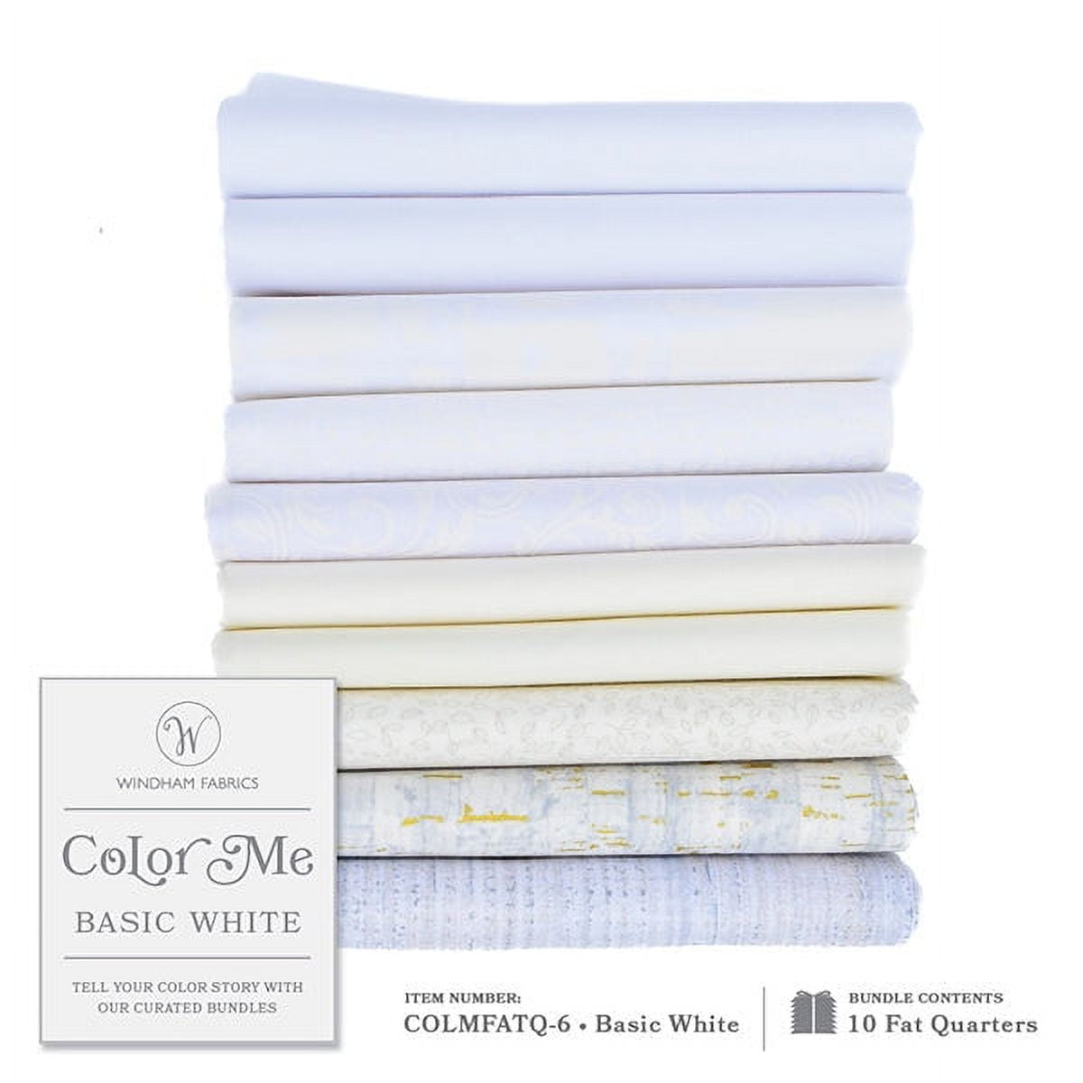 Color Me - Basic White Fat Quarter Bundle by Windham (10pcs) - Walmart.com