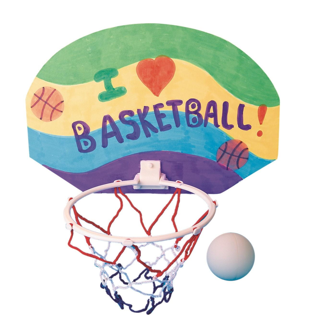 SS Basketball Hoops Craft Kit, Pack of 12, Decorate Team Colors ...