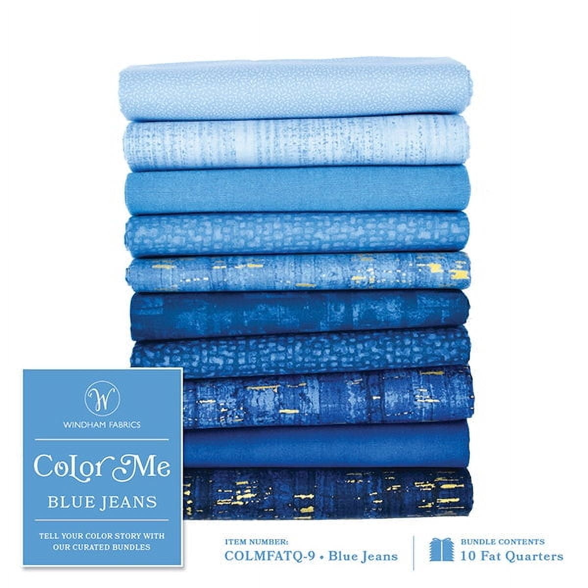 Color Me - Blue Jeans Fat Quarter Bundle by Windham (10pcs) - Walmart.com
