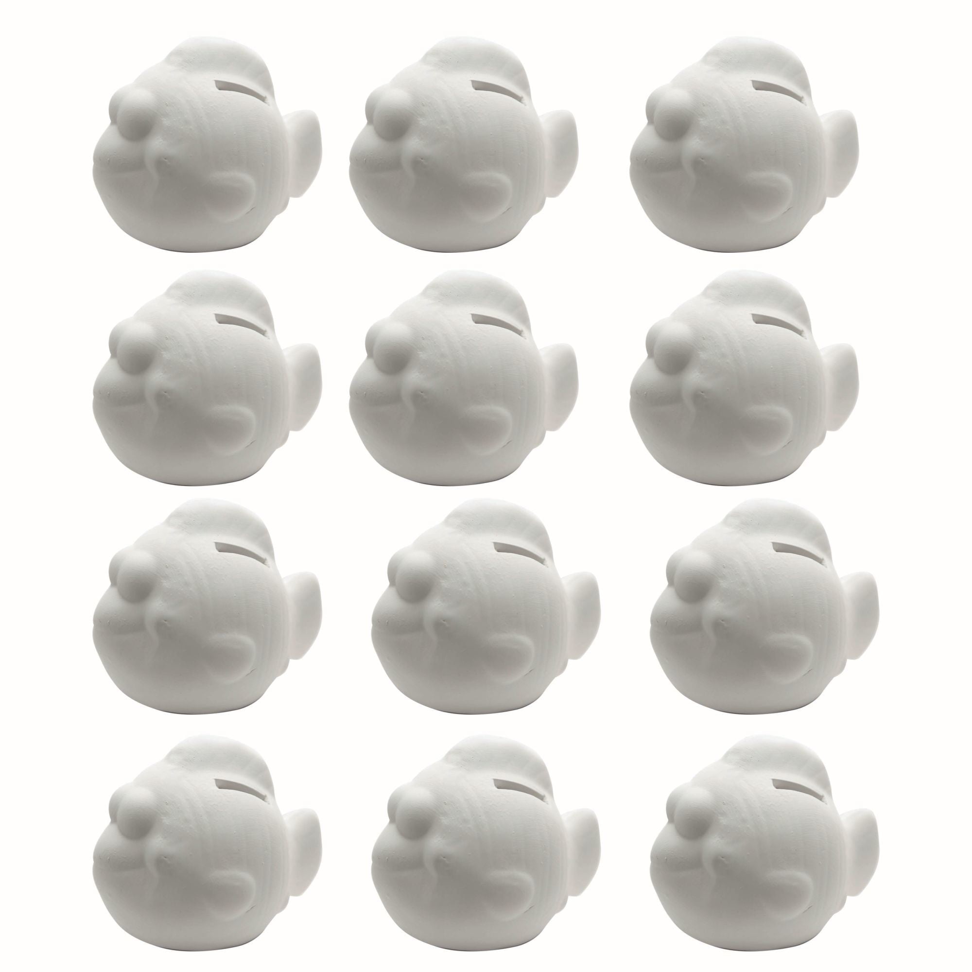 Color-Me™ Ceramic Bisque Fish Banks (Pack of 12) - Walmart.com