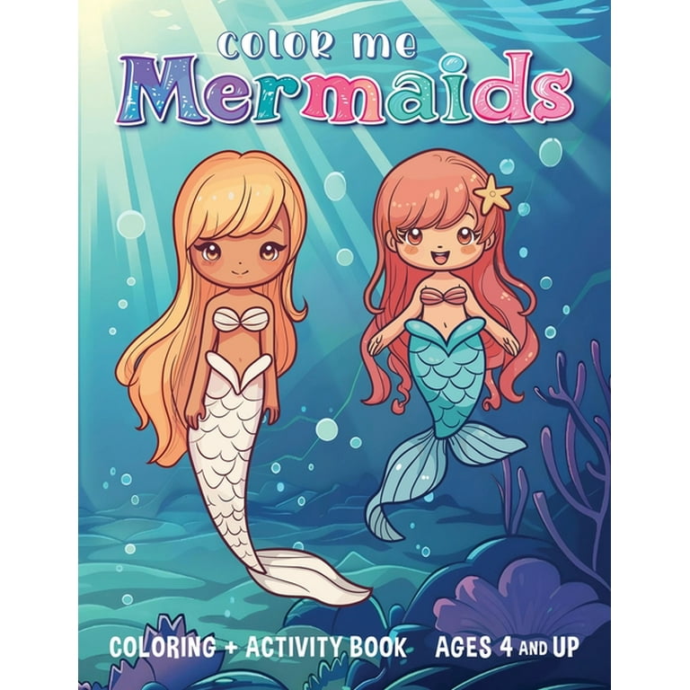 mermaid coloring pages colored