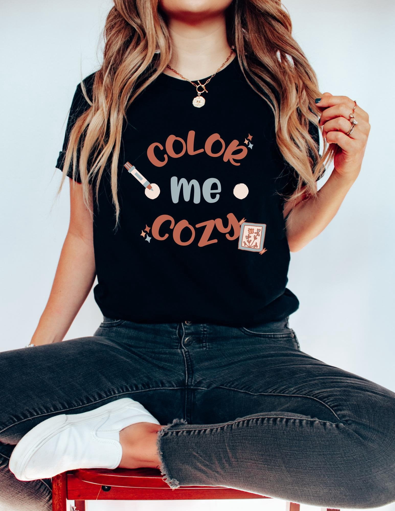 Color Me Cozy T-Shirt: Relaxed Coloring Lover Gift - Walmart.com