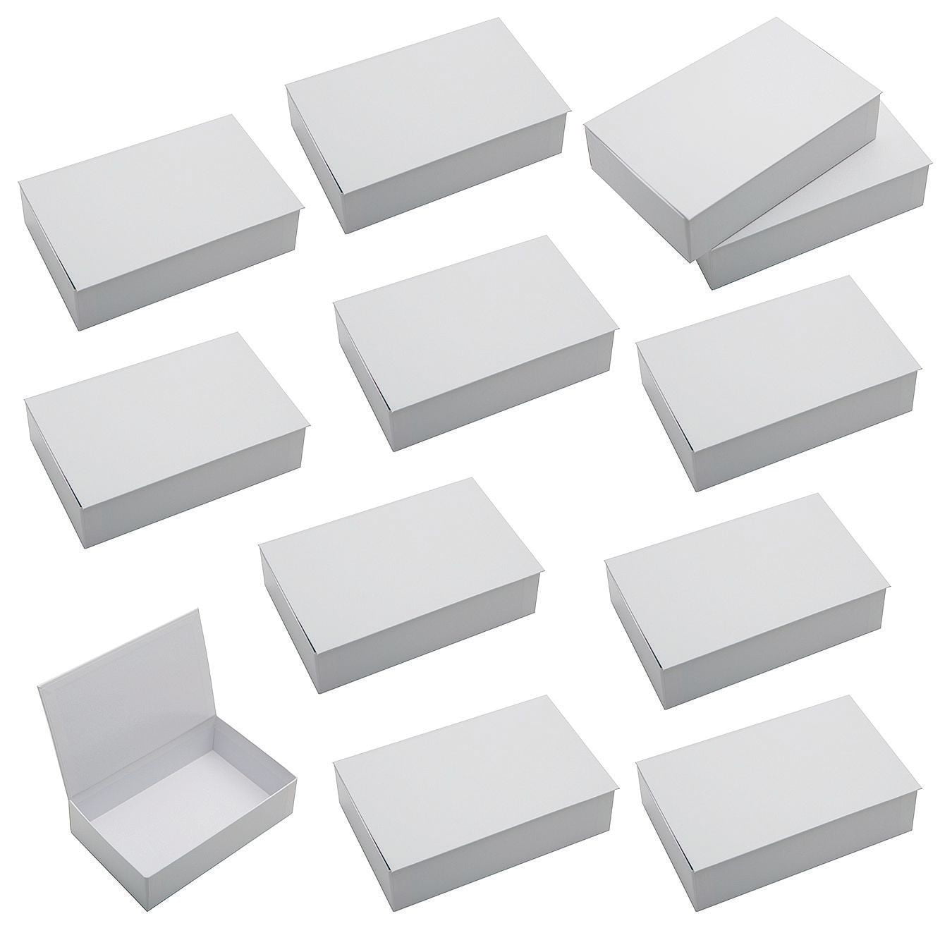 Color-Me™ Bulk Pack of 12 Flip-Top Boxes, Empty White Paperboard with ...