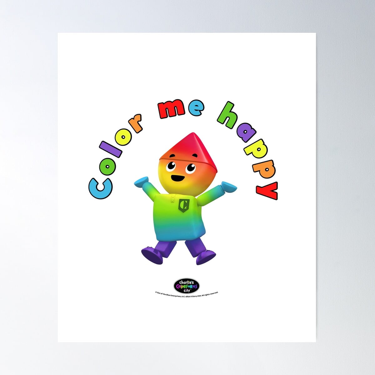 Color Me Happy Charlie'S Colorforms City. Poster Wall Art, Modern Wall ...