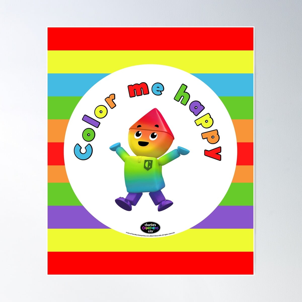 Color Me Happy Charlie'S Colorforms City. Poster Wall Art, Modern Wall ...