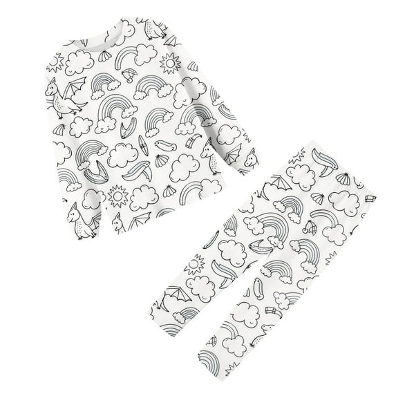 Color Me Pajamas for Boy and Girl Kids Diy Hand Painted Homewear Set ...