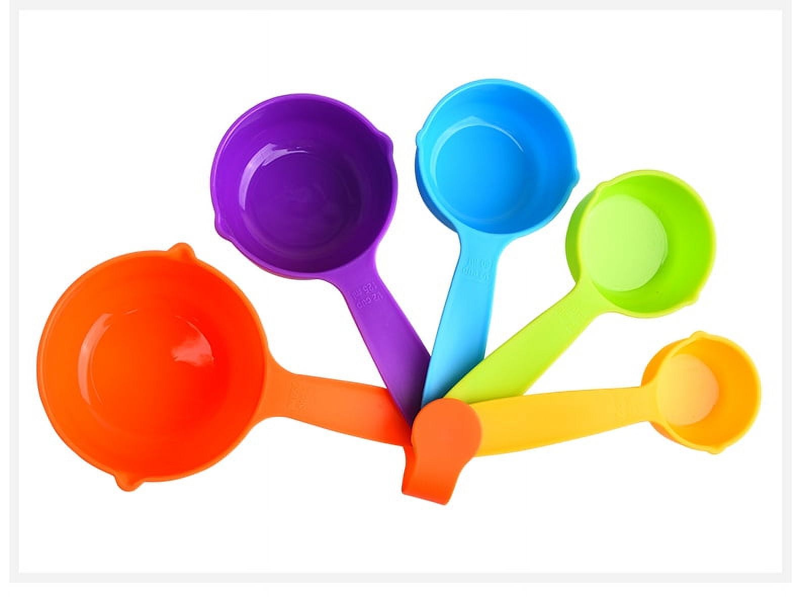 Color Measuring Spoons, Mixed Colors, Set of 5 - Walmart.com
