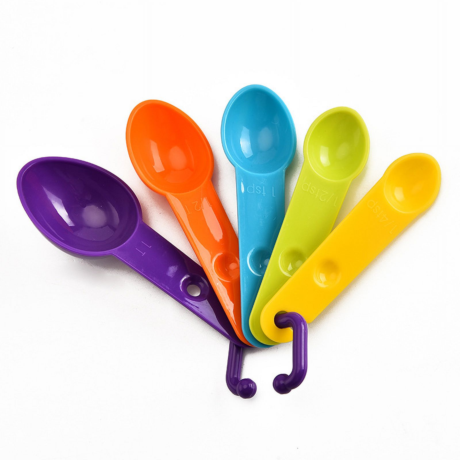 Color Measuring Spoons, Plastic Measuring Cups and Spoons Set ...