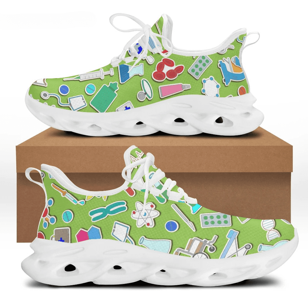 Color Medical Design Doctor Nurse Shoes for Women Flat Sneaker Light ...