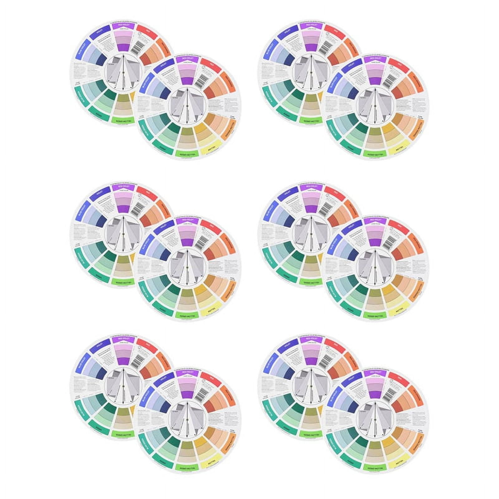 Color Mixing Guides, 12Set 9in Color Wheel Paint Mixing Art Teaching ...