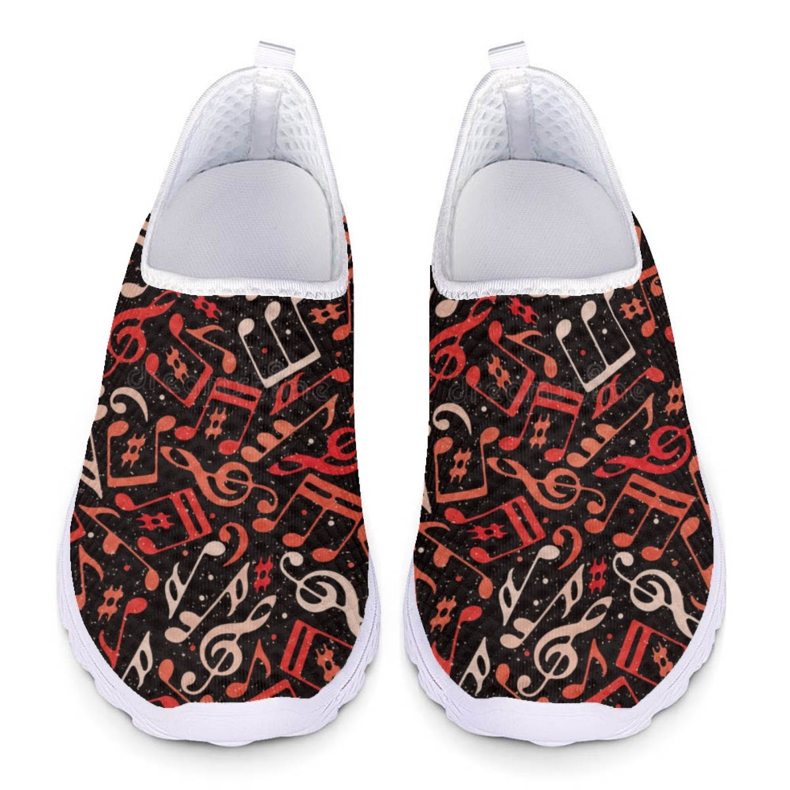 Color Music Note Print Summer Super Light Woman Flat Shoes Loafers ...