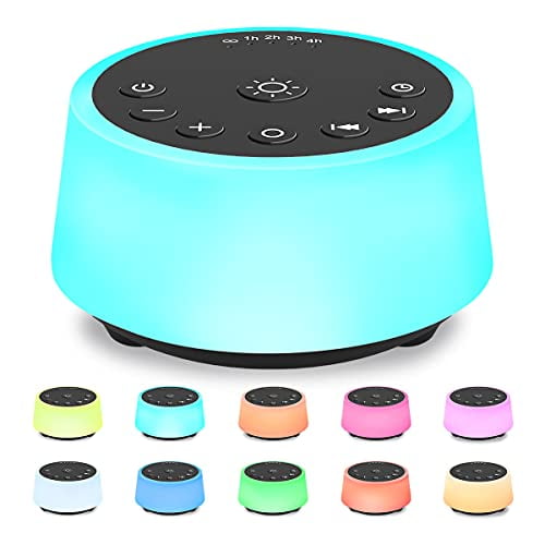 Color Noise Sound Machines with 10 Colors Night Light 25 Soothing ...