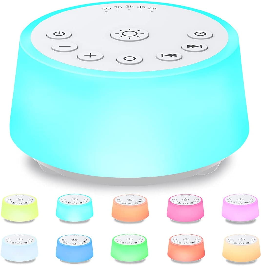 Color Noise Sound Machines with 10 Colors Night Light 25 Soothing ...