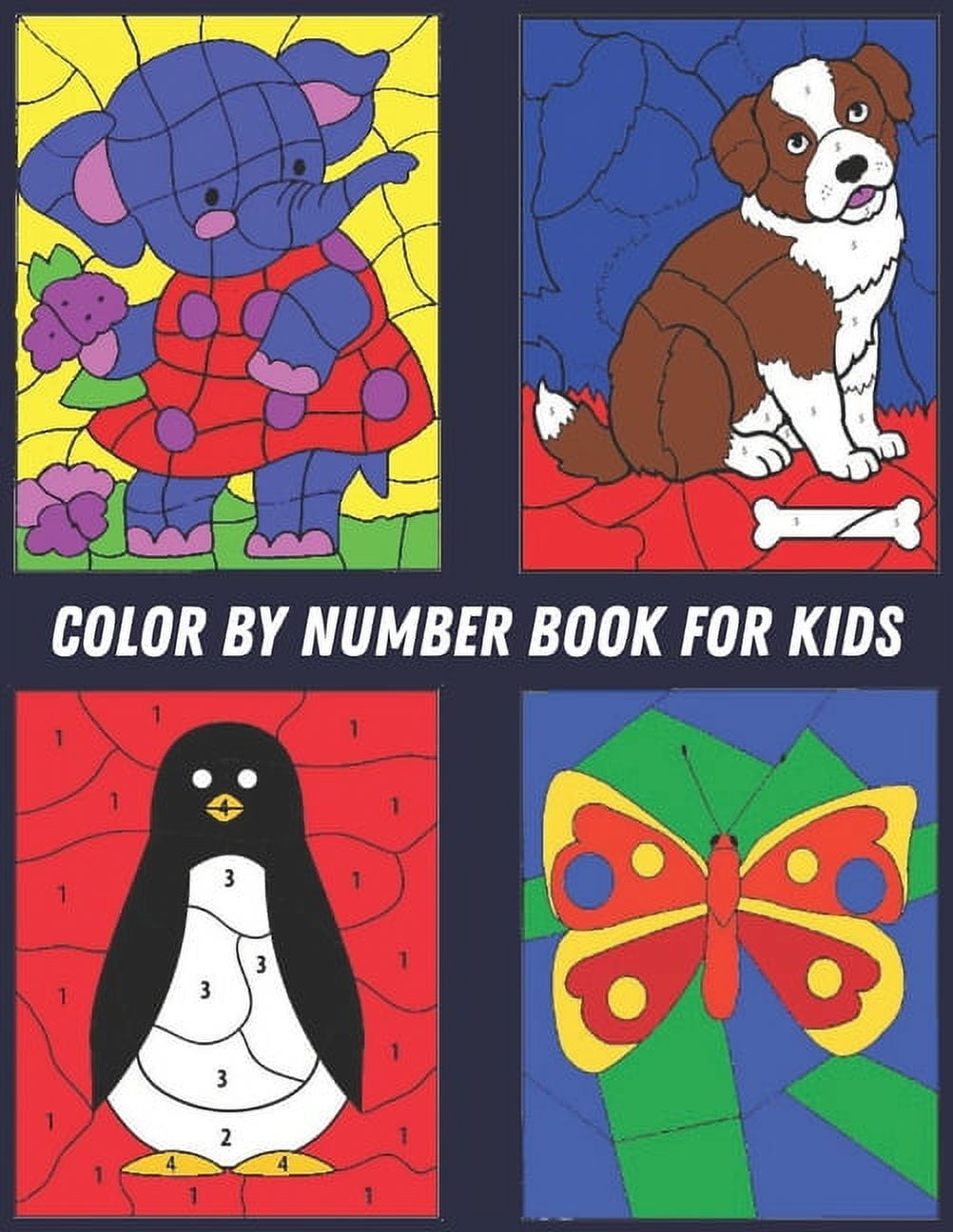 Hard Color By Number Animals