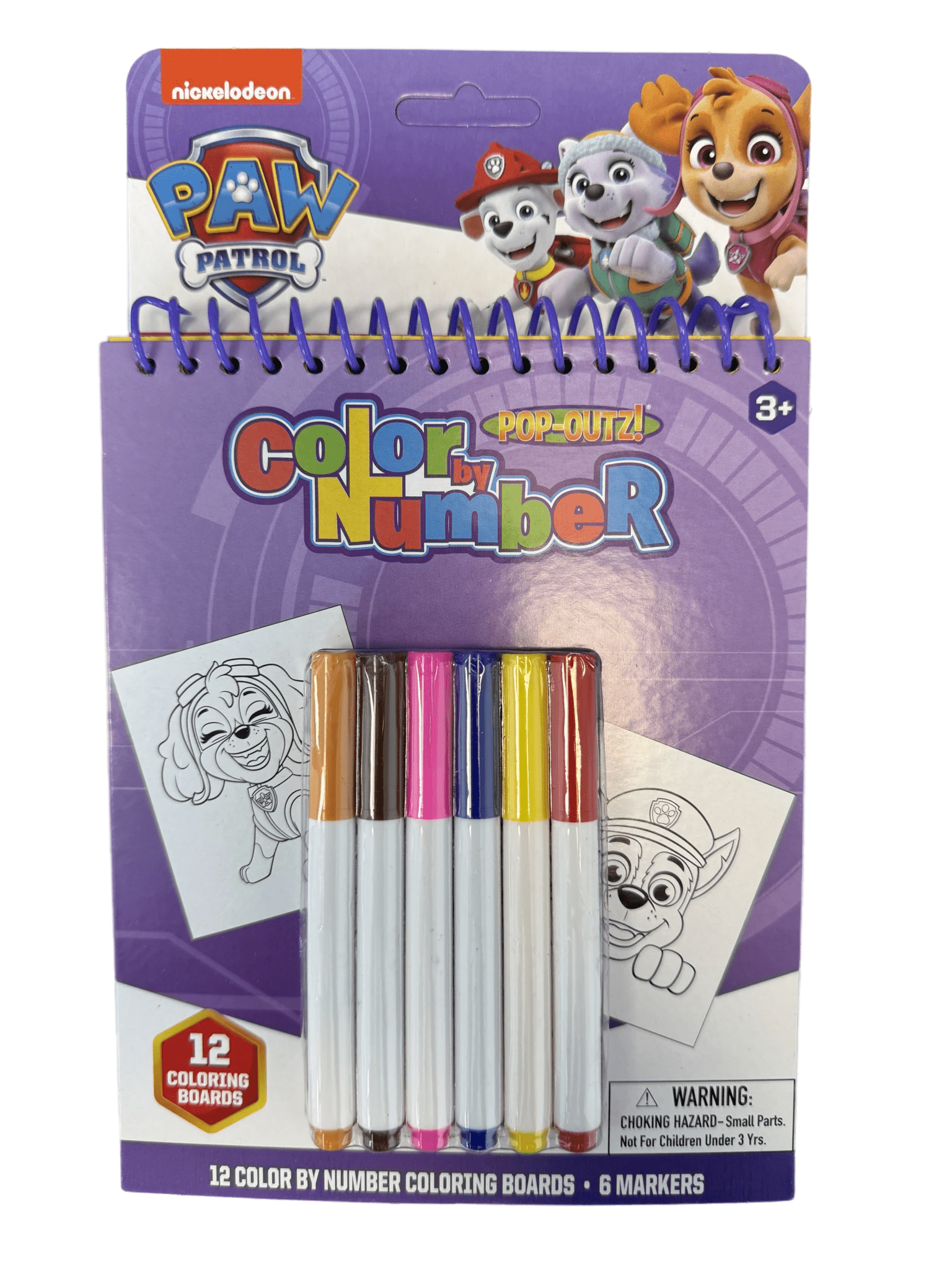 Color By Number Drawing Book for Kids with 6 Markers - Featuring Paw ...