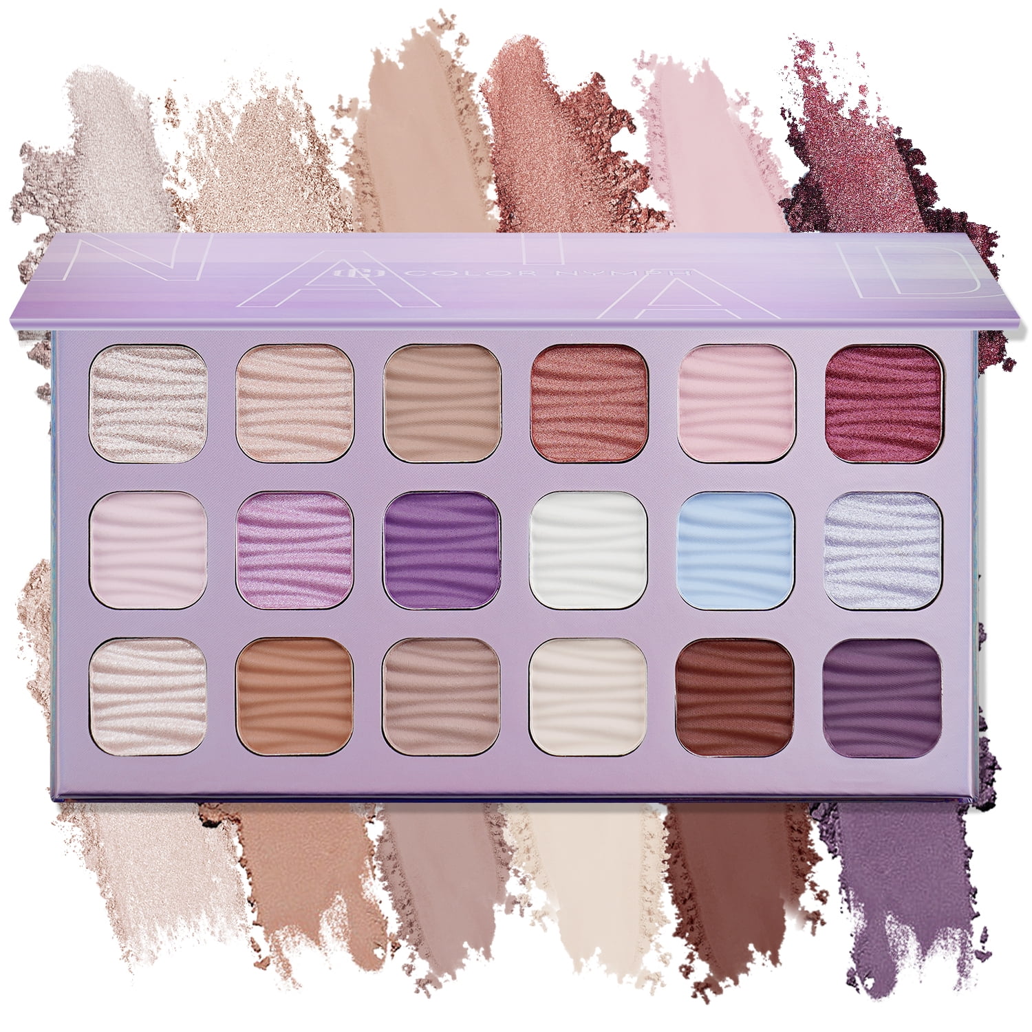 Color Nymph 18 Shades High Pigment Eyeshadow Powder Palette, Long ...
