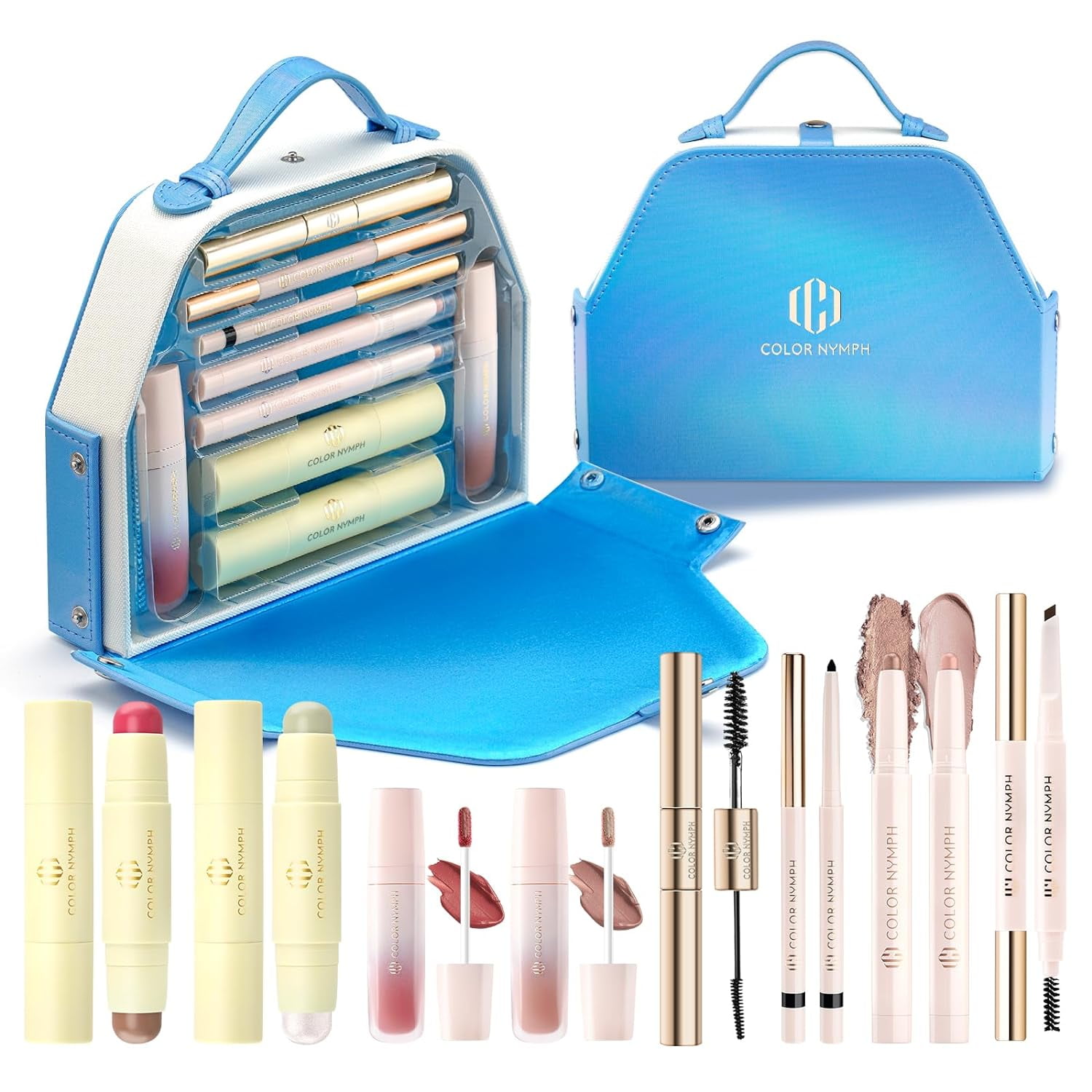 Color Nymph Makeup Kit for Girls Beginner Makeup Gift Set with Portable ...