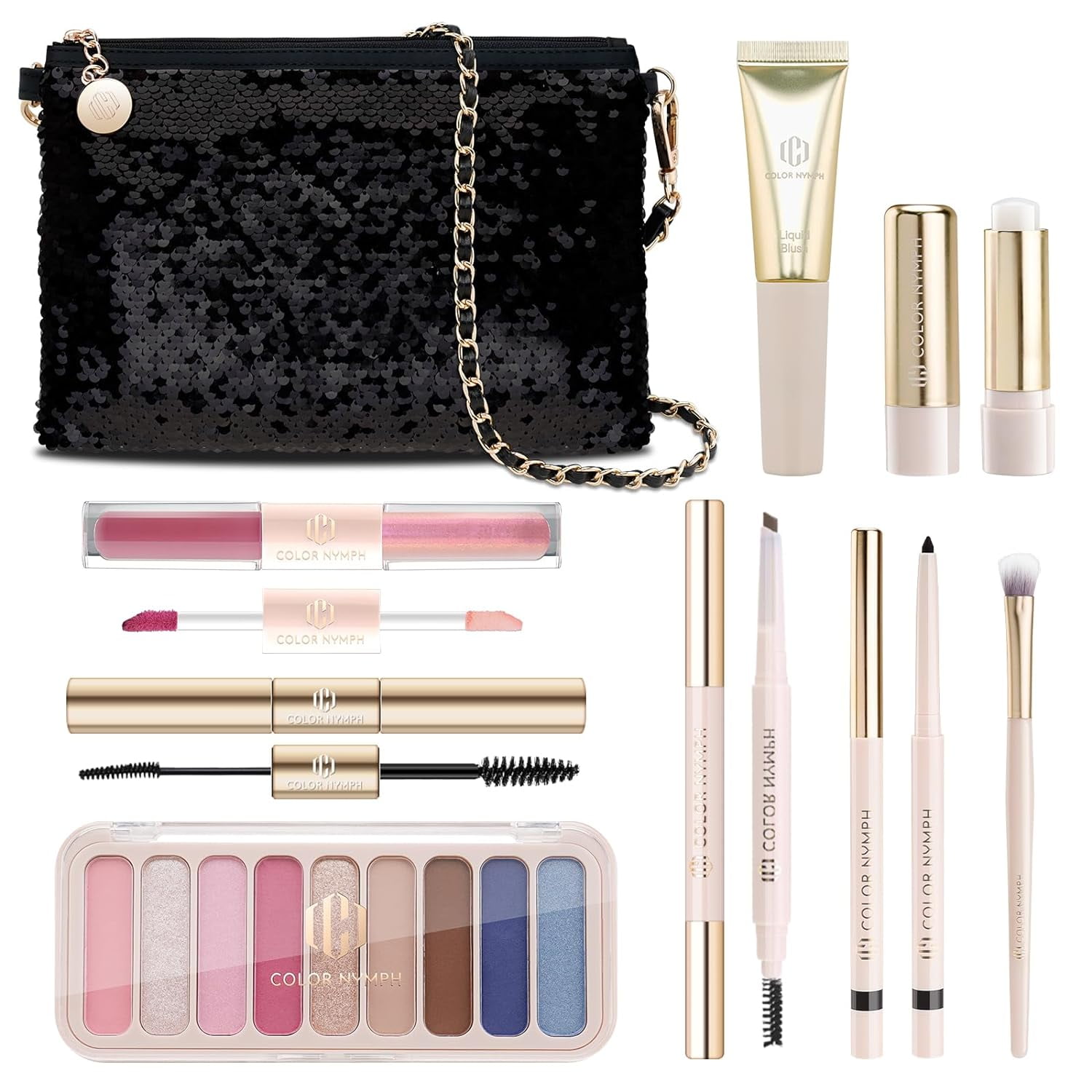 Color Nymph Makeup Kits For Beginner Teens With Cosmetic Bag Makeup ...