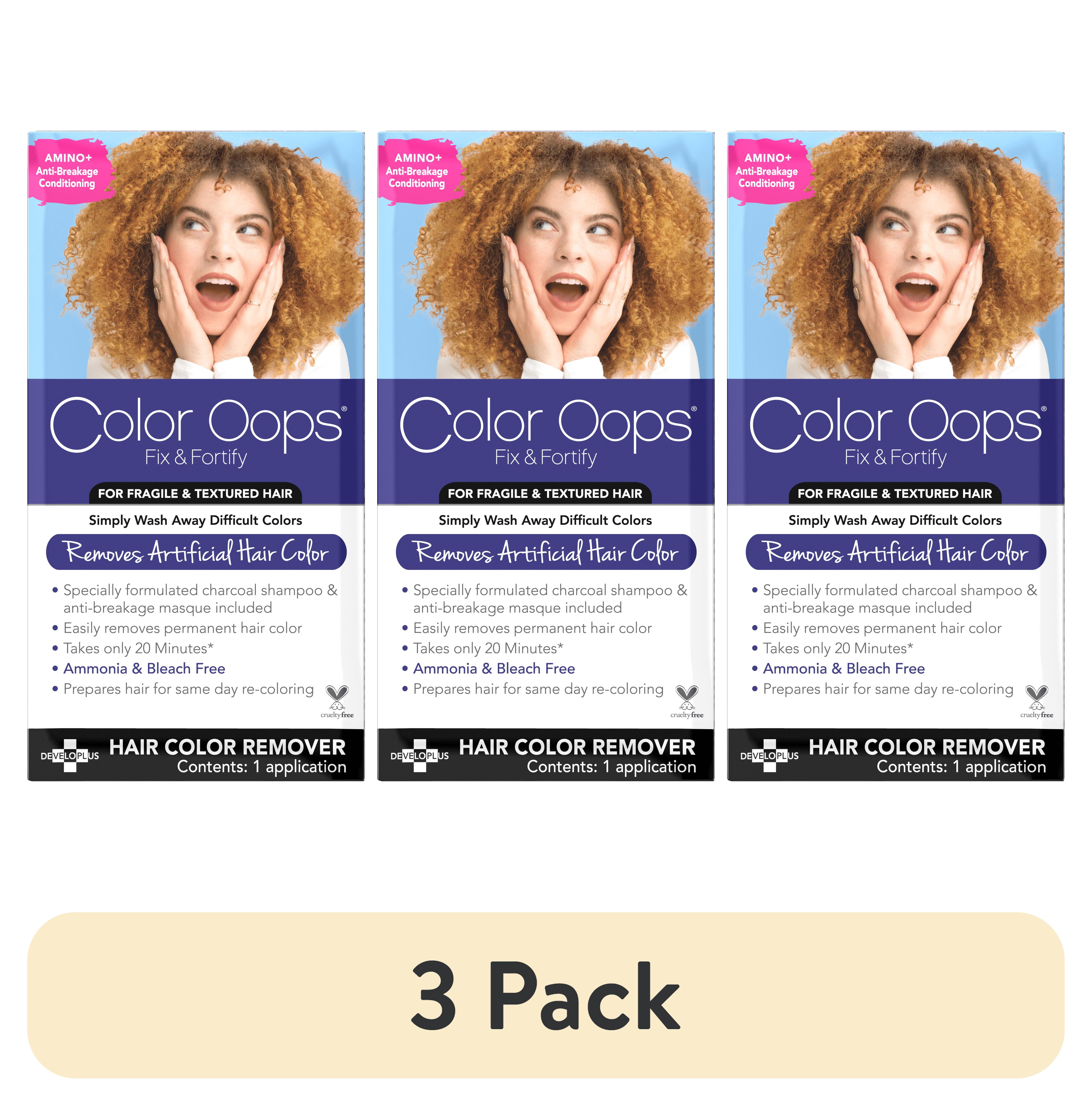 (3 pack) Color Oops Fix and Fortify Hair Color Remover, Bleach-Free ...