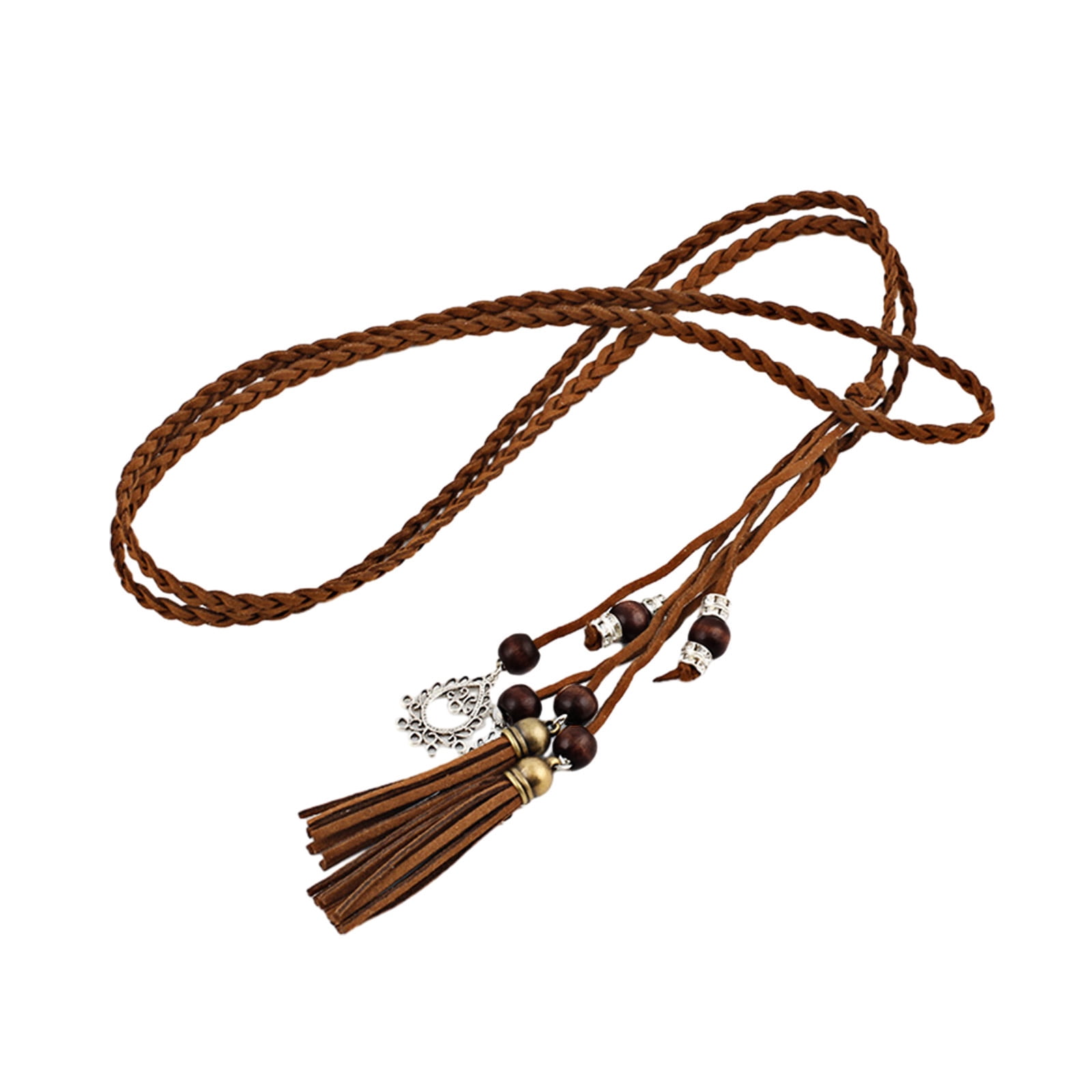Color Optional Women Waist Belt Vintage Bohemian Elastic Braided Waist ...