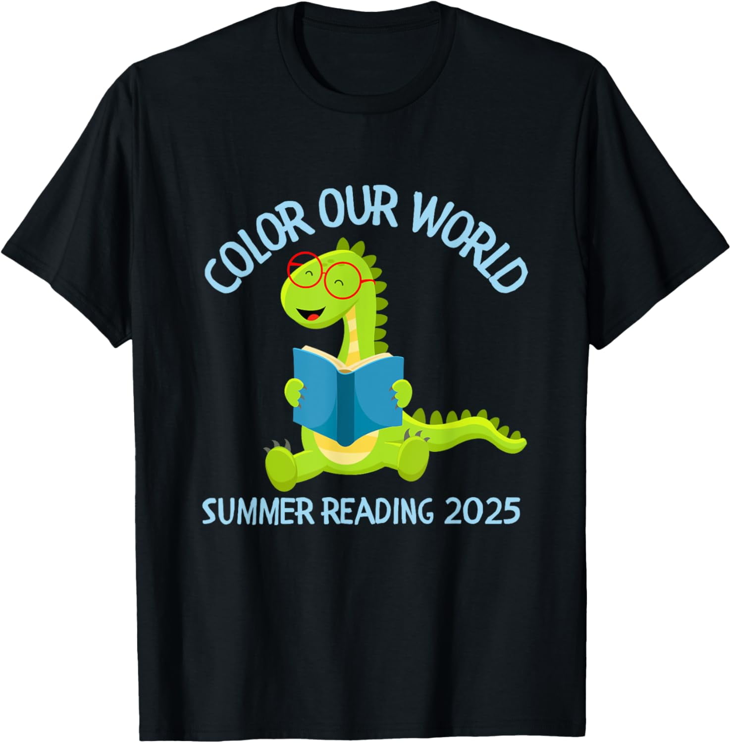 Color Our World Summer 2025 Reading Program Dinosaur T-Shirt Unisex S ...