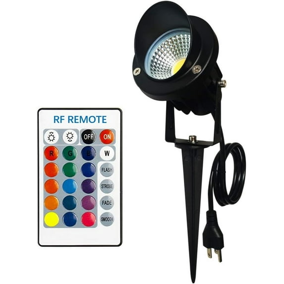 Color Outdoor Landscape Spotlight Remote 10W Spot Light for Yard Tree ...