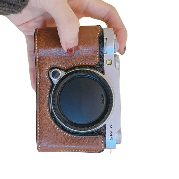 Color PU1eatherHalf Camera Case for XM5 with Convenient Tripod Mount ...