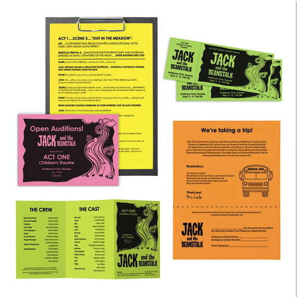 Astrobrights Color Paper - "Neon" Assortment, 24 lb Bond Weight, 8.5 x ...