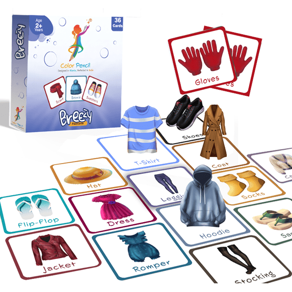 Color Pencil Present Breezy Flashcards - Fun & Educational Clothing ...