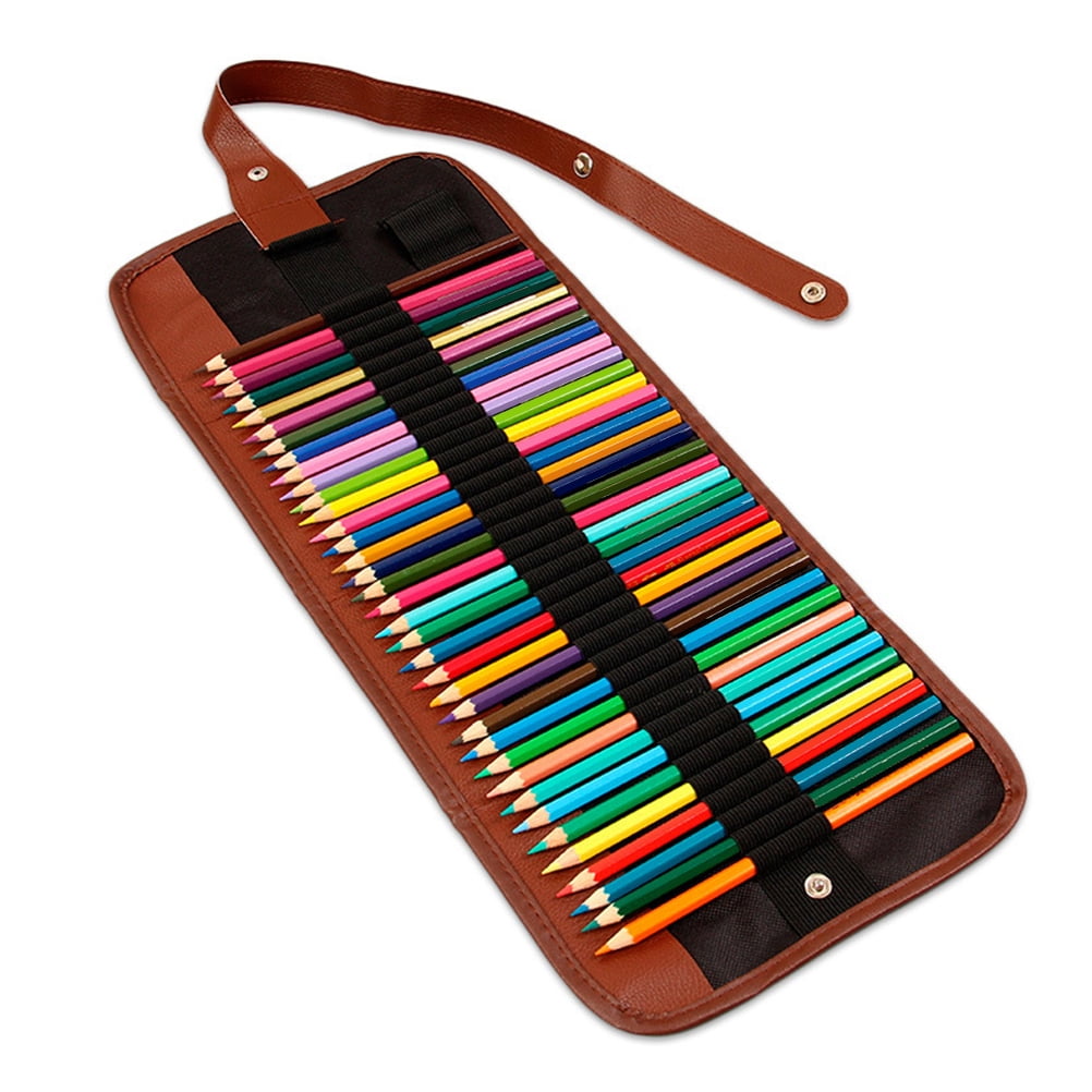 Color Pencils Bag Storage Colored Folding Case Black - Walmart.com