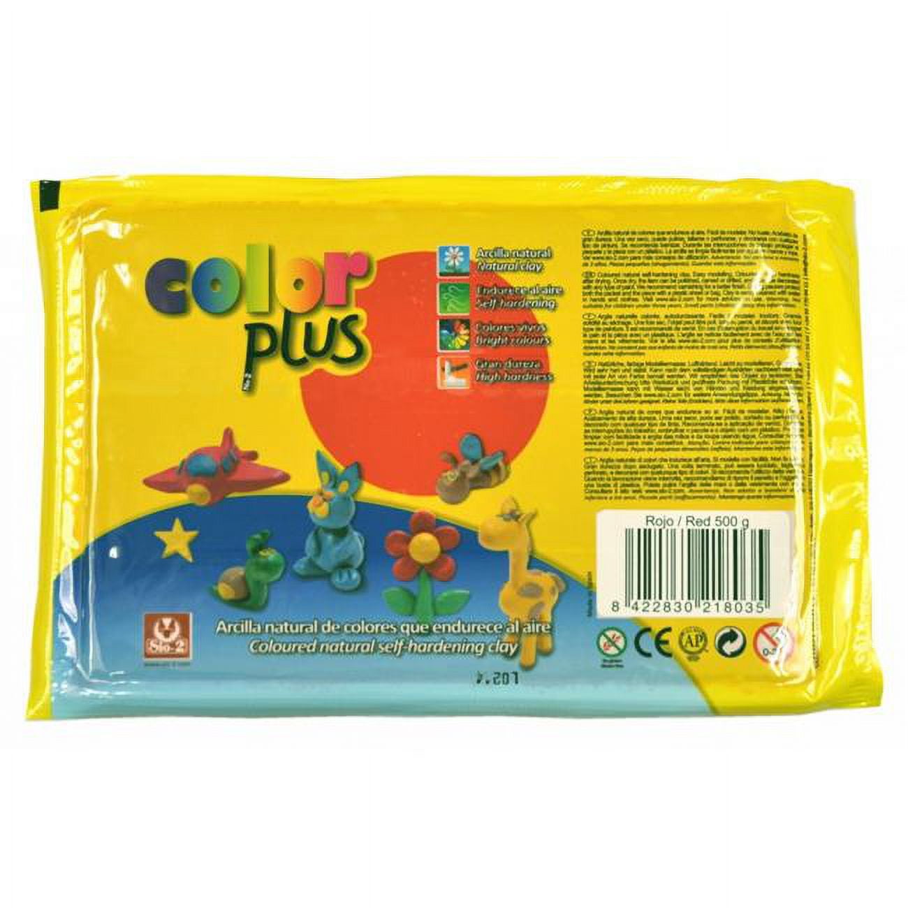 Color Plus Clay Activa 1.1 lbs Colored Air Dry Clay - Red - Walmart.com
