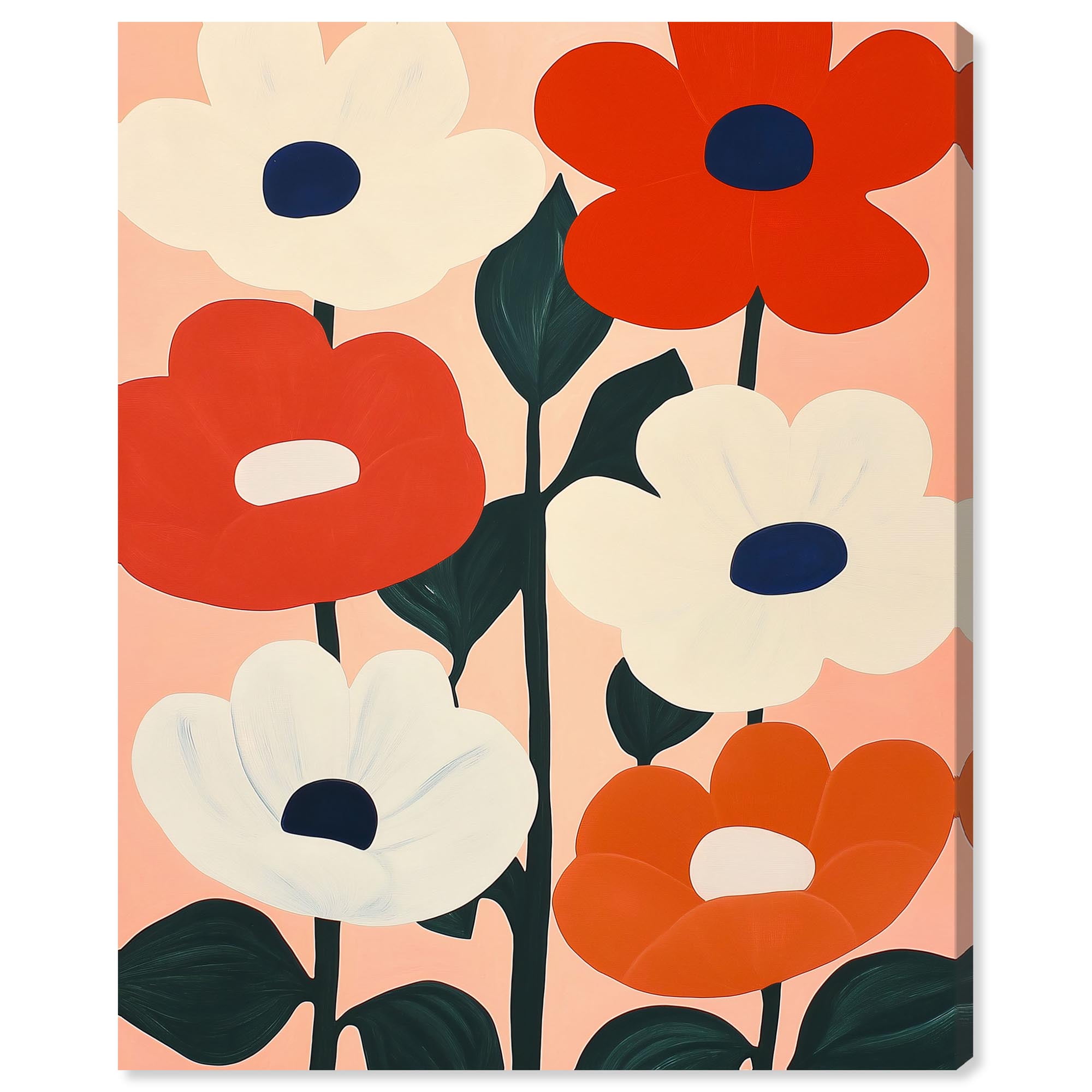 Color Pop Flowers Canvas Print Flower Art Decor by Art Remedy, Gallery ...