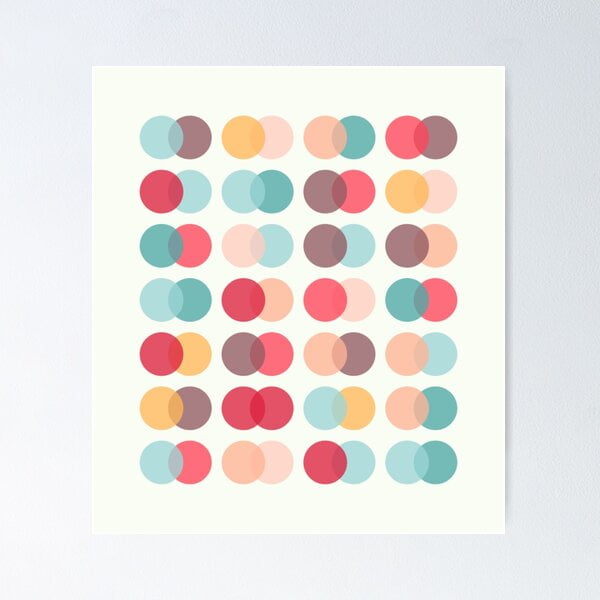 Color Pop Minimalist Circles Poster Wall Art, Modern Wall Decor For ...