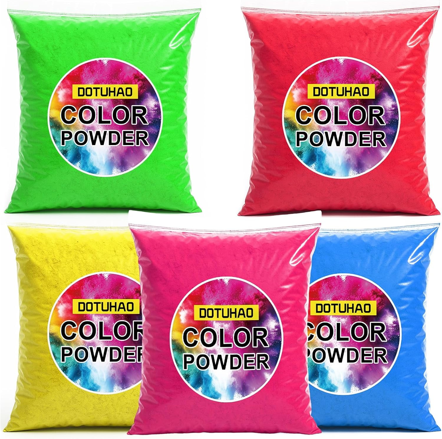 Color Powder - 5 Color Run Powders, 3.5oz / 100g of Each Color, Holi ...