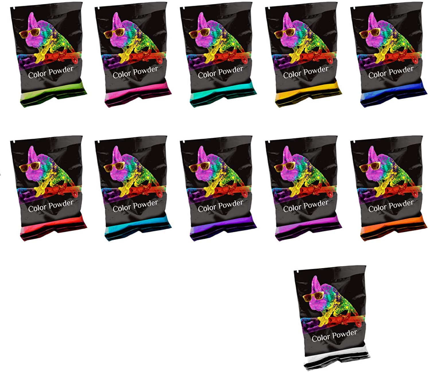 Color Powder 70 Gram Individual Packets by Chameleon Colors, 10 Pack ...
