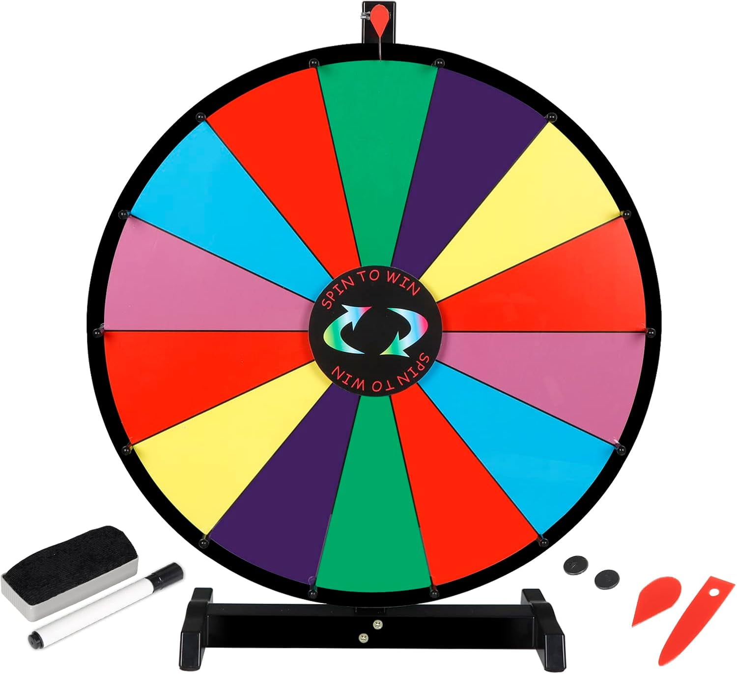 Color Prize Wheel - Spinning Wheel with Adjustable Folding Tripod Floor ...
