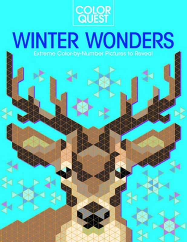 Pre-Owned Color Quest: Winter Wonders: Extreme Color-By-Number Pictures ...