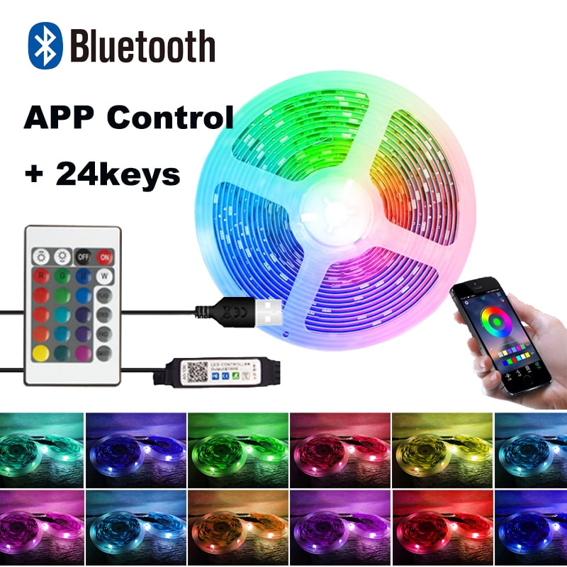Color RGB 5050 LED Strip Bluetooth Tape Decor for Room LED 10m 15m 20m ...