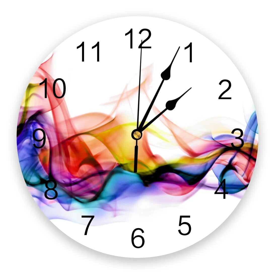 Color Ripple Gorgeous Wall Clock Home Decor Bedroom Silent Oclock Watch ...