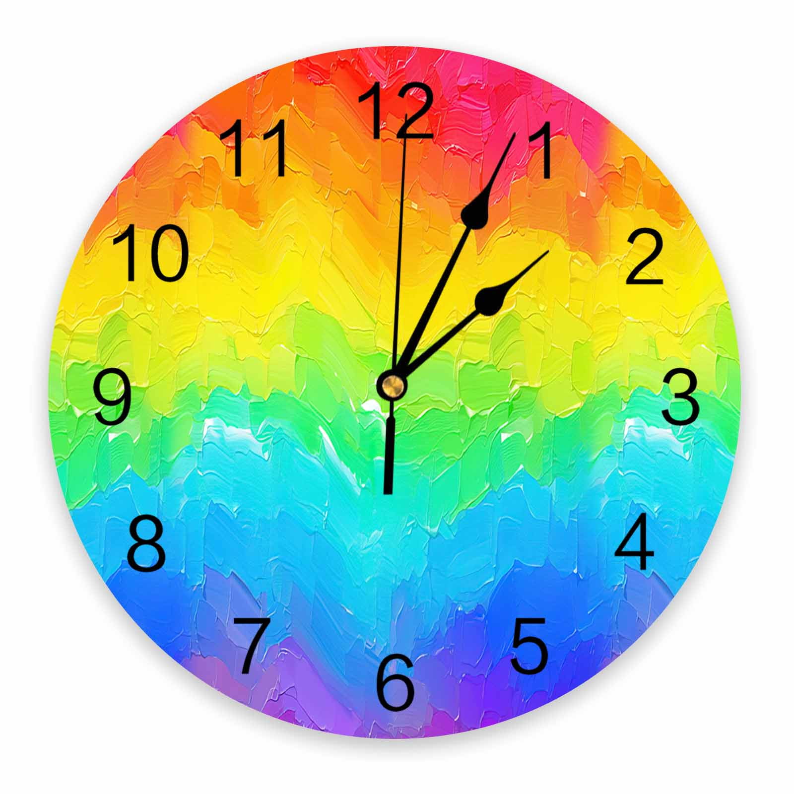 Color Ripple Gorgeous Wall Clock Home r Bedroom Silt Oclock Watch Wall ...