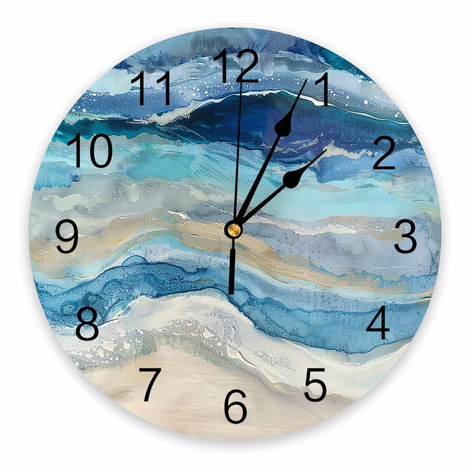 Color Ripple Gorgeous Wall Clock Home r Bedroom Silt Oclock Watch Wall ...