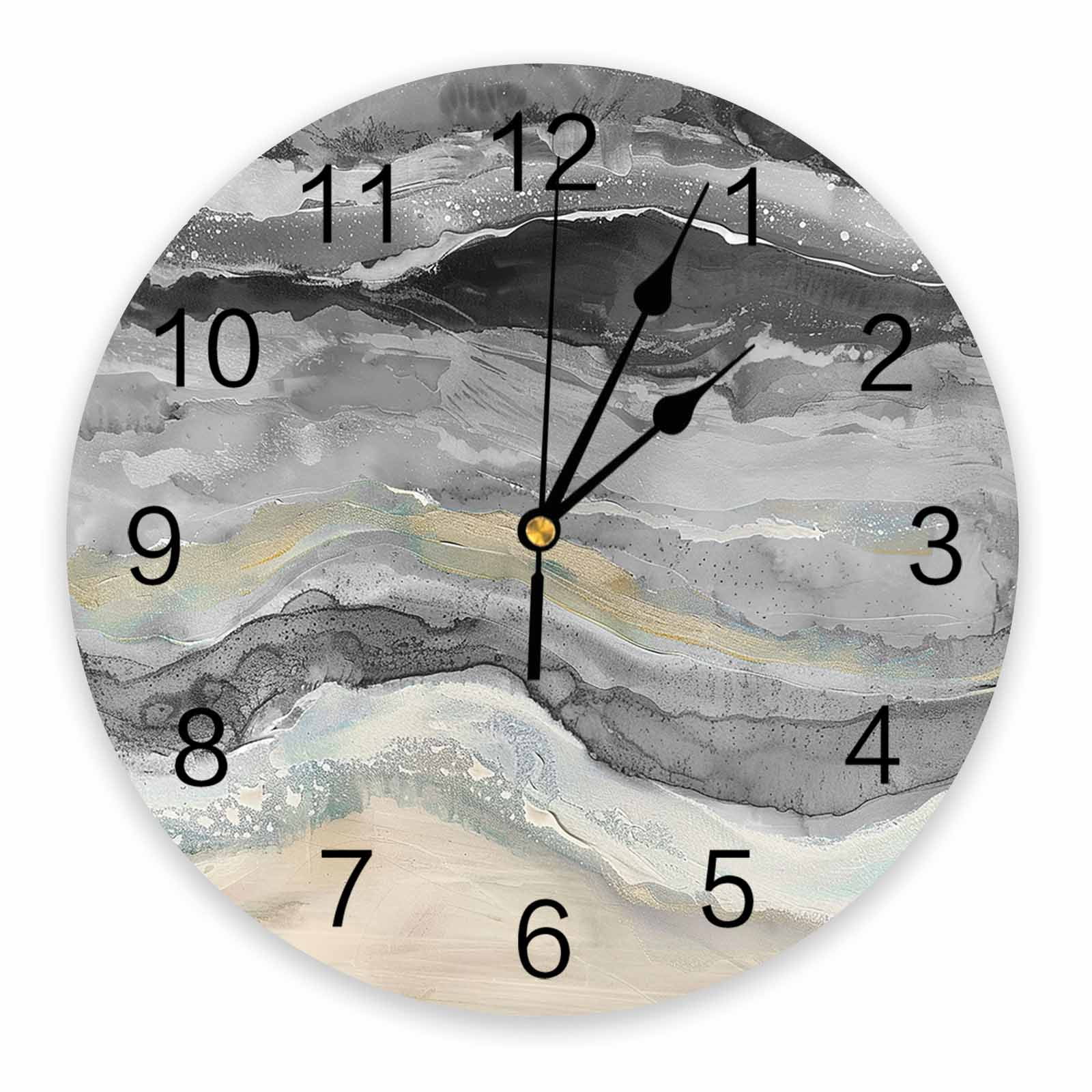Color Ripple Gorgeous Wall Clock Home r Bedroom Silt Oclock Watch Wall ...
