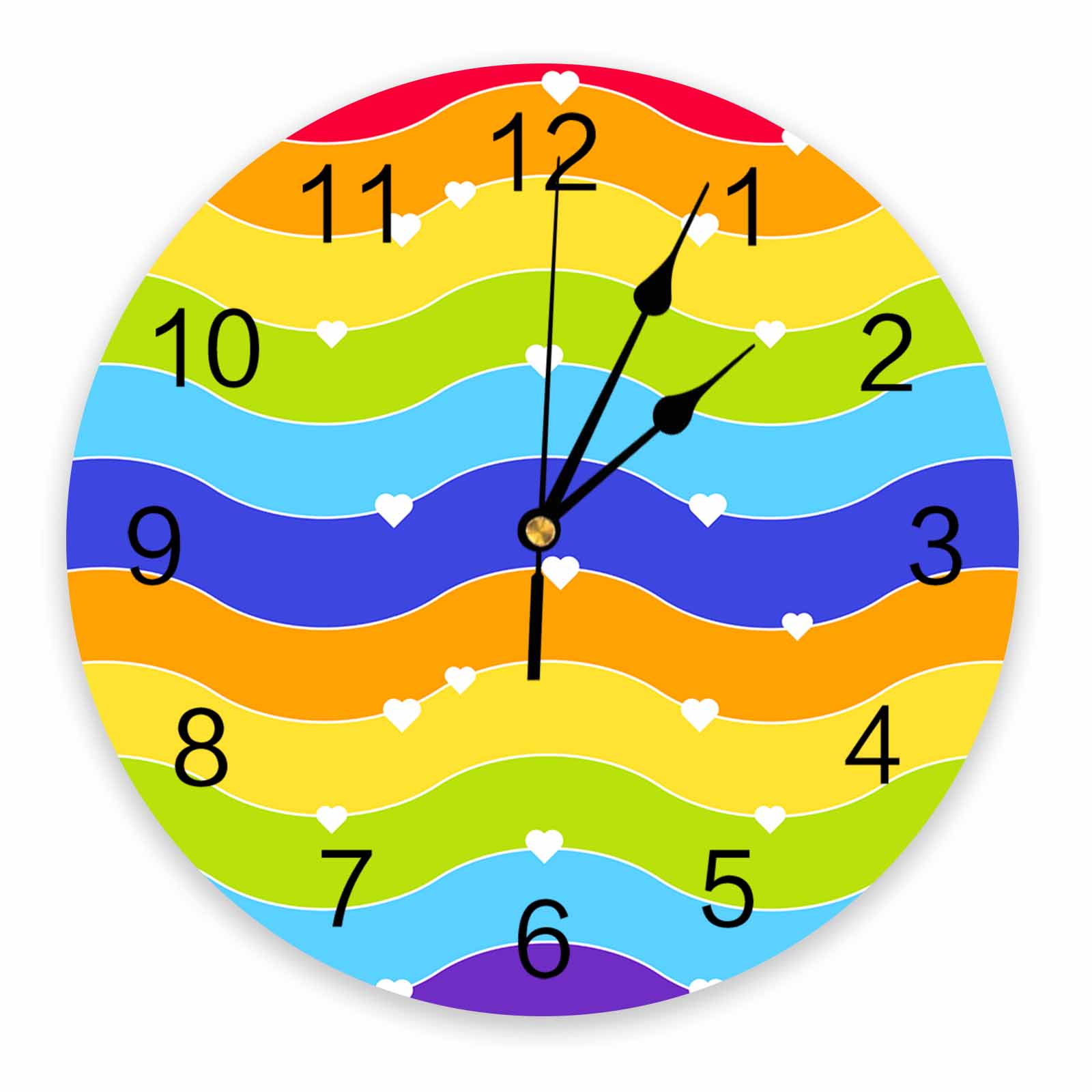 Color Ripple Gorgeous Wall Clock Home r Bedroom Silt Oclock Watch Wall ...